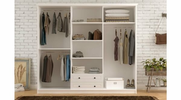 Lemari Baju Minimalis Modern Putih | Rumah Mebel
