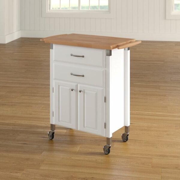 Meja Dorong Kayu Minimalis Hamilton Putih | Rumah Mebel