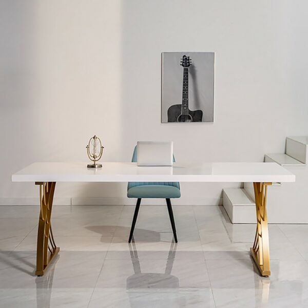 Meja Kantor Stainless Unik Putih | Rumah Mebel
