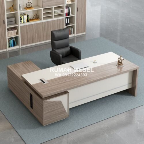 Meja Direktur Minimalis Model L | Rumah Mebel