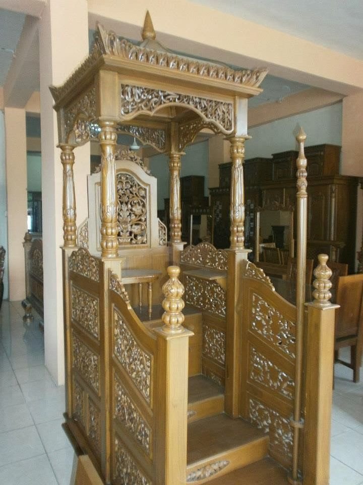 Mimbar Motif Demak Kayu Jati Jepara | Rumah Mebel